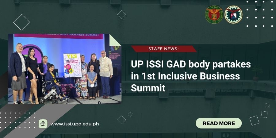 UP ISSI GAD body partakes in 1st Inclusive Business Summit | Institute ...