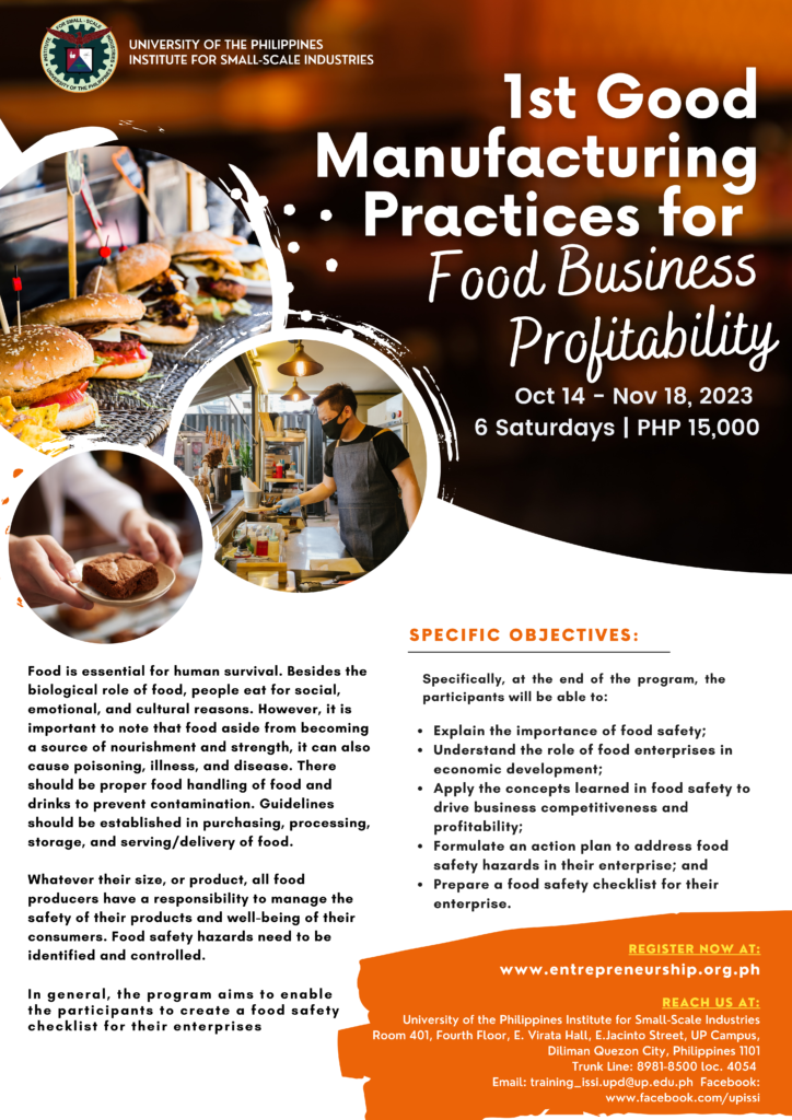 ISSI to open 1st GMP for Food Business Profitability | Institute for ...