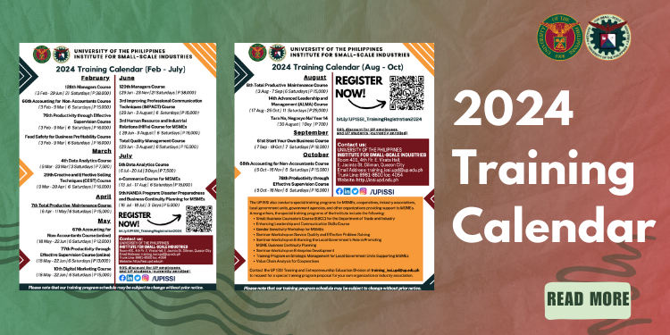 The 2024 Training Calendar is finally here | Institute for Small-Scale ...