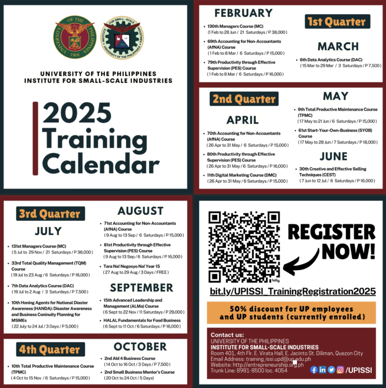 The 2025 Training Calendar is finally here! | Institute for Small-Scale ...
